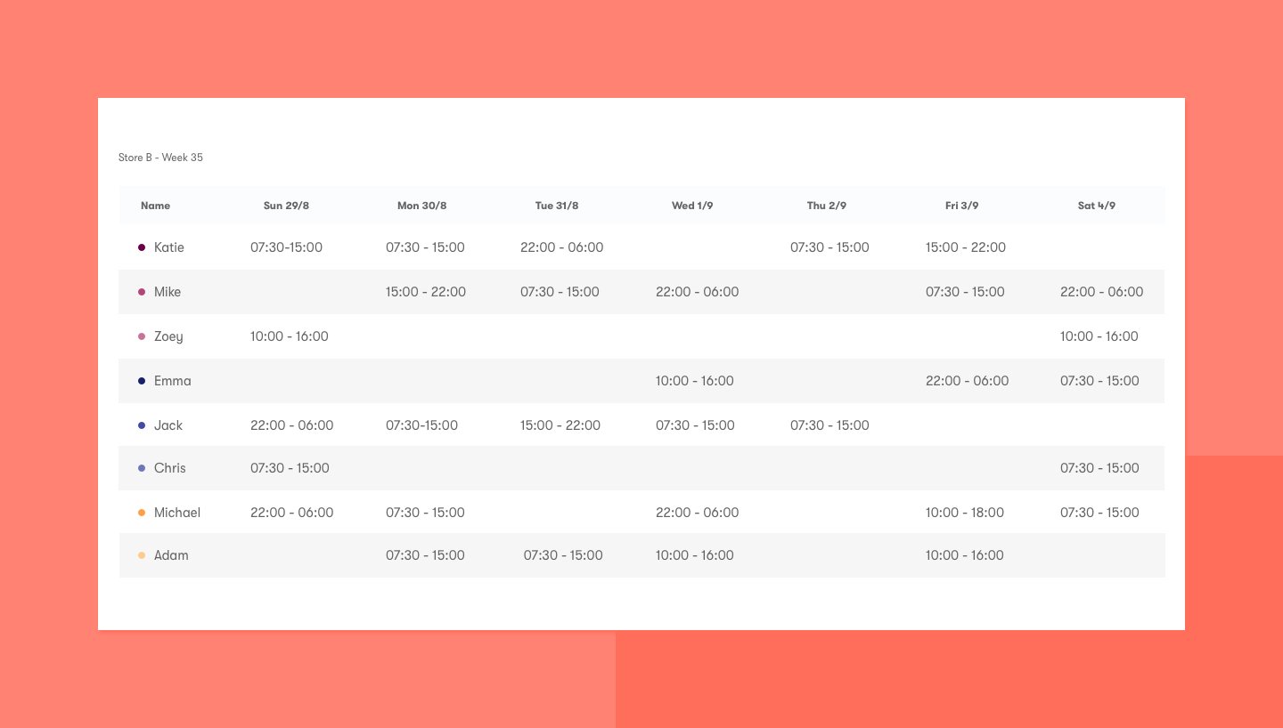 Scheduling your staff made simple